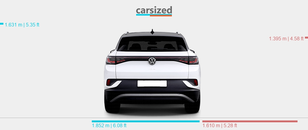 Dimensions: Volkswagen ID.4 2020-present vs. Volkswagen Golf 1974-1983