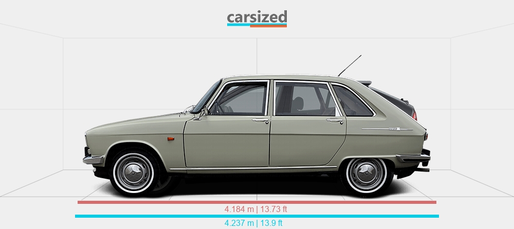 Dimensions: Renault 16 1965-1970 vs. Seat León 1999-2006