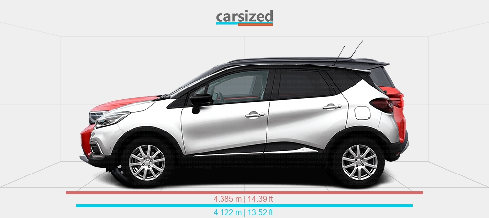 Dimensions: Renault Captur 2013-2019 vs. Opel Frontera 2024-present