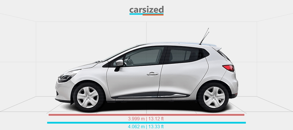 Dimensions: Renault Clio 2012-2016 vs. Opel Corsa 2006-2010