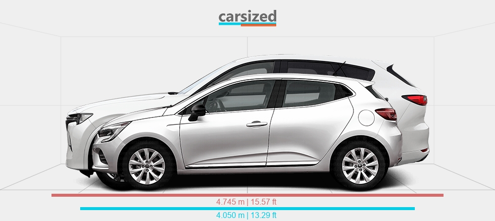 Dimensions: Renault Clio 2019-2023 vs. Mazda CX-60 2022-present