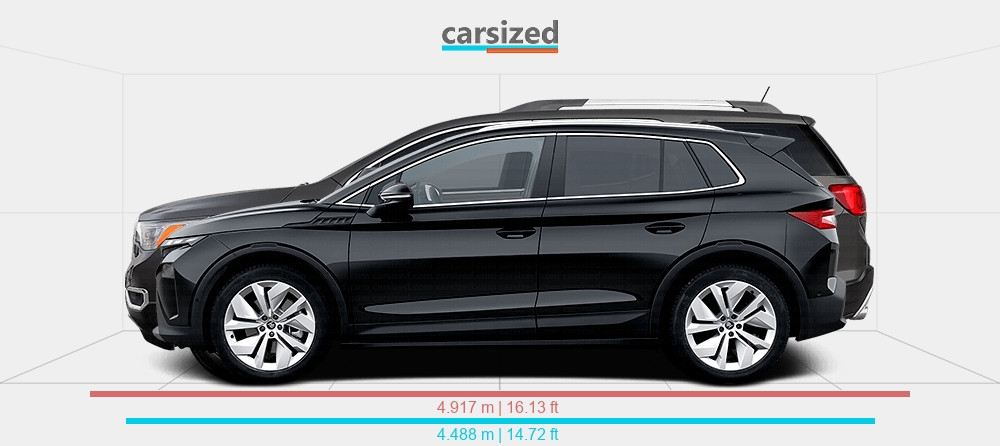 Dimensions: Skoda Elroq 2025-present vs. GMC Acadia 2016-2020