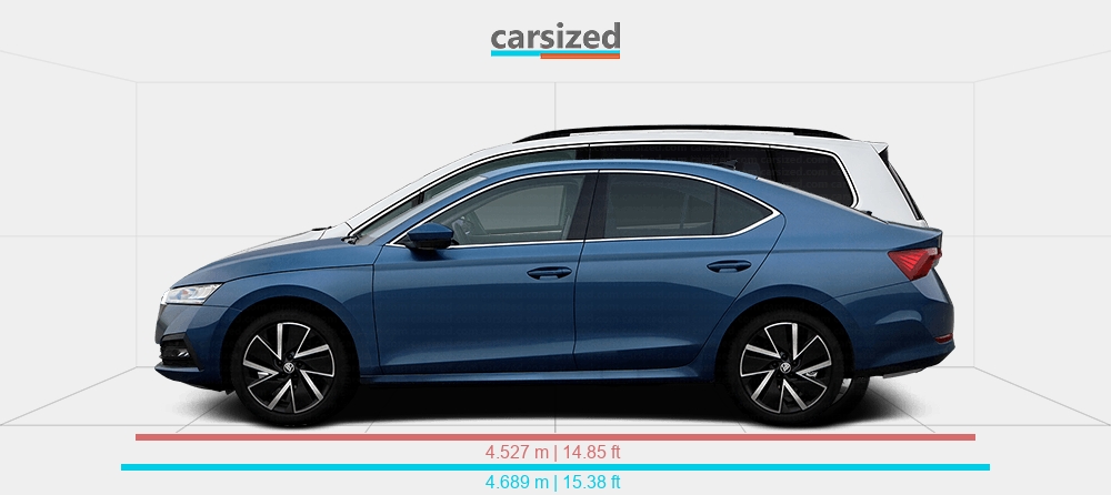 Dimensions: Skoda Octavia 2019-2024 vs. Volkswagen Touran 2015-present