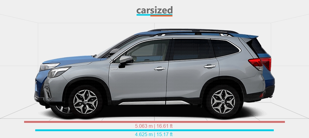 Dimensions: Subaru Forester 2018-2021 vs. Ford Explorer 2019-present