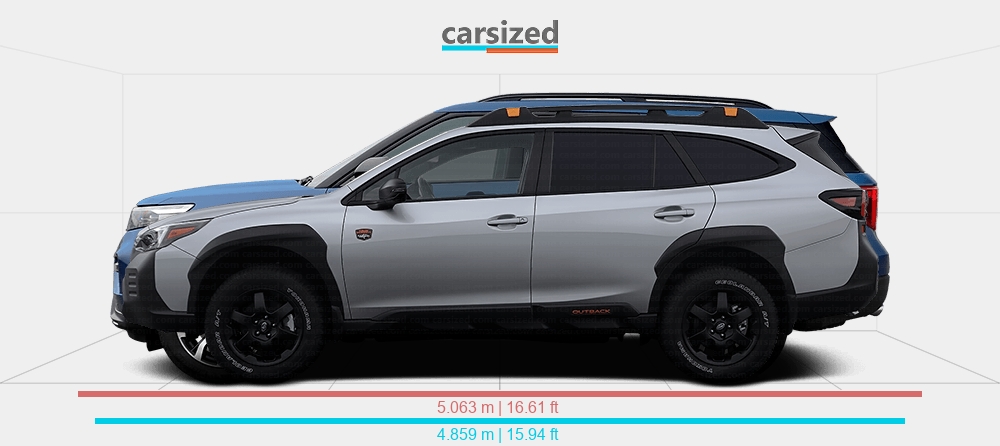 Dimensions: Subaru Outback 2022-present vs. Ford Explorer 2019-present