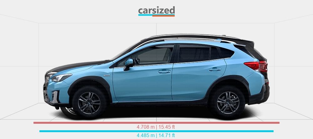 Dimensions: Subaru XV Crosstrek 2017-2020 vs. BMW X3 2017-2021