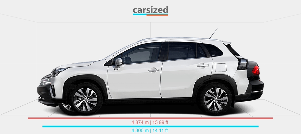 Dimensions: Suzuki S-Cross 2021-present vs. Volkswagen Passat 2015-2019
