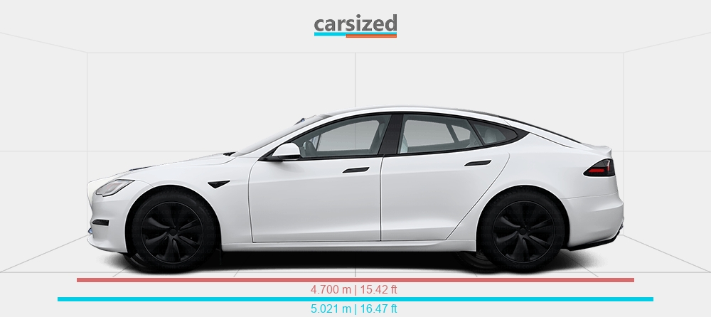 Dimensions: Tesla Model S 2021-present vs. Alvis TC 108 1956-1958