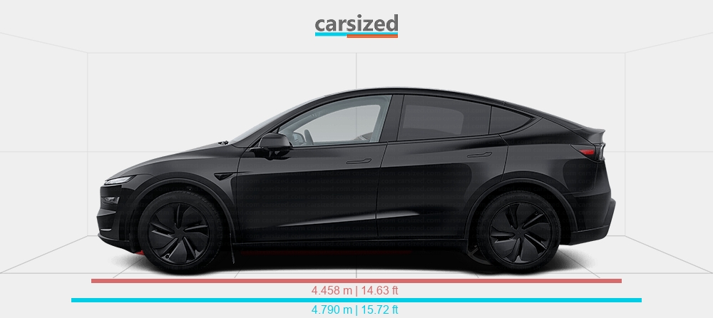Dimensions: Tesla Model Y 2025-present vs. Dodge Viper 2003-2010