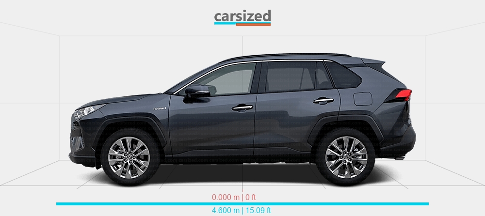 Dimensions: Toyota RAV4 2019-present vs.