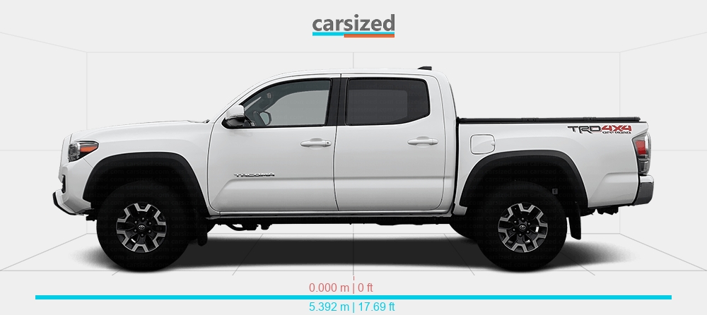 Dimensions: Toyota Tacoma 2015-present vs. Toyota 4Runner 2016-present