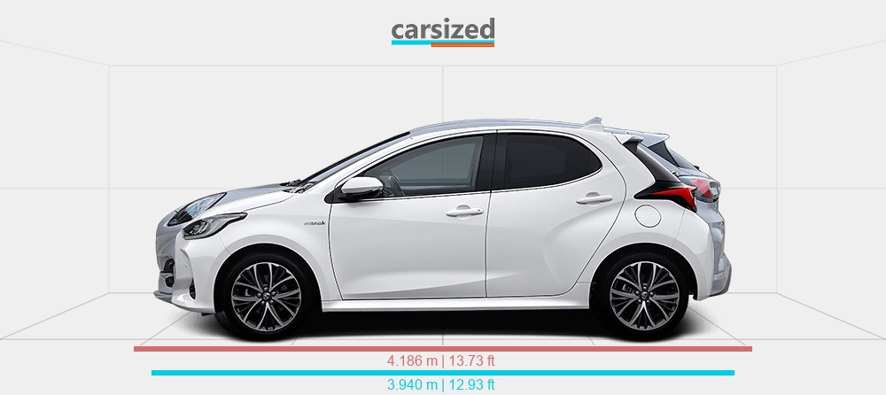 Dimensions: Toyota Yaris 2020-present vs. Ford Puma 2019-present
