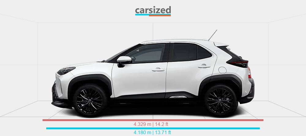 Dimensions: Toyota Yaris Cross 2021-present vs. Citroën C4 2010-2018