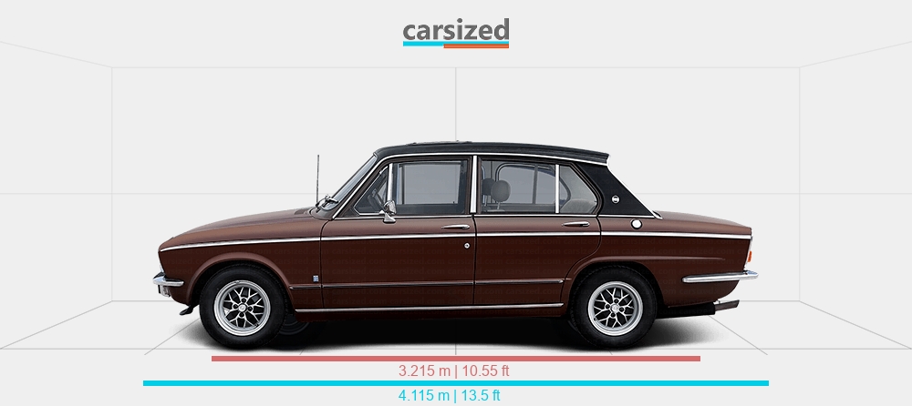 Dimensions: Triumph Dolomite 1973-1980 vs. FIAT 600 1955-1969