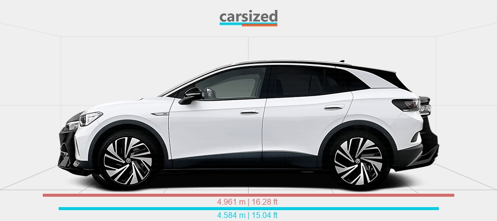 Dimensions: Volkswagen ID.4 2020-present vs. Volkswagen ID.7 2023-present