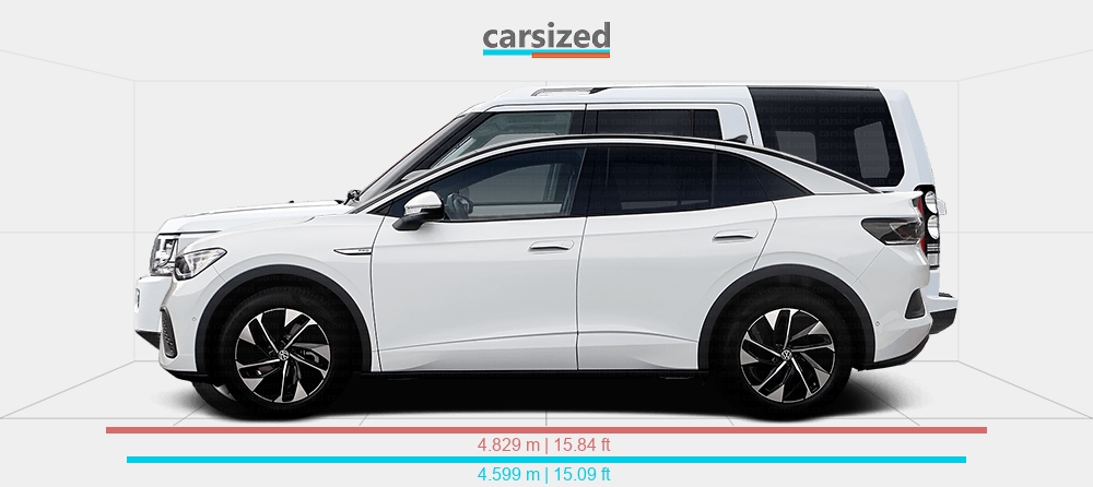 Dimensions: Volkswagen ID.5 2021-present vs. Land Rover Discovery 2014-2016
