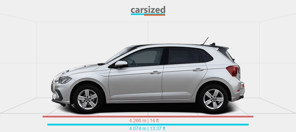 Dimensions: Volkswagen Polo 2021-present vs. MINI Clubman 2019-present