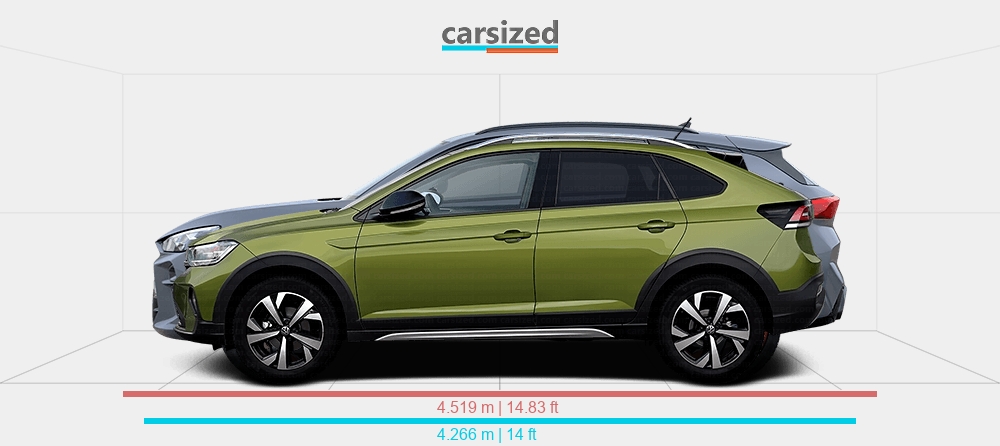 Dimensions: Volkswagen Taigo 2020-present vs. Cupra Terramar 2024-present