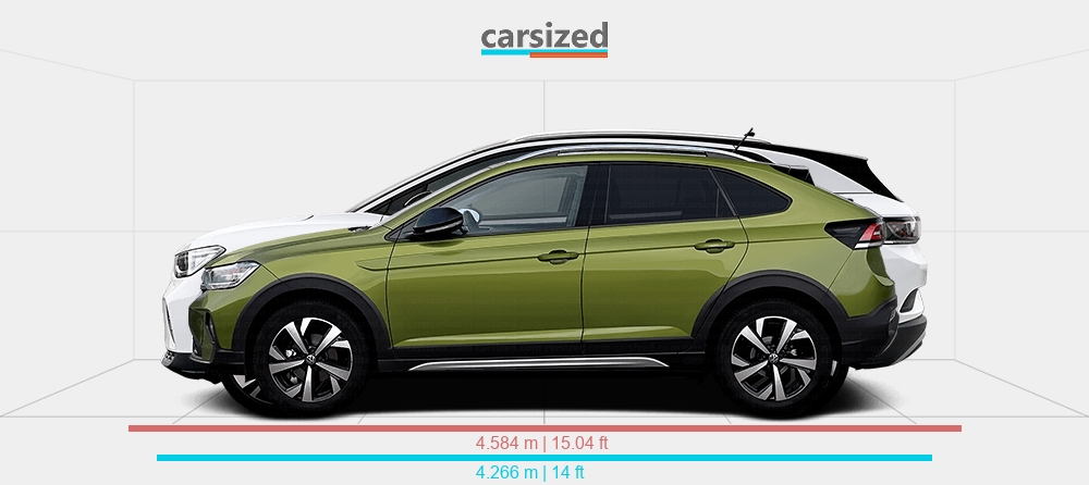 Dimensions: Volkswagen Taigo 2020-present vs. Volkswagen ID.4 2020-present
