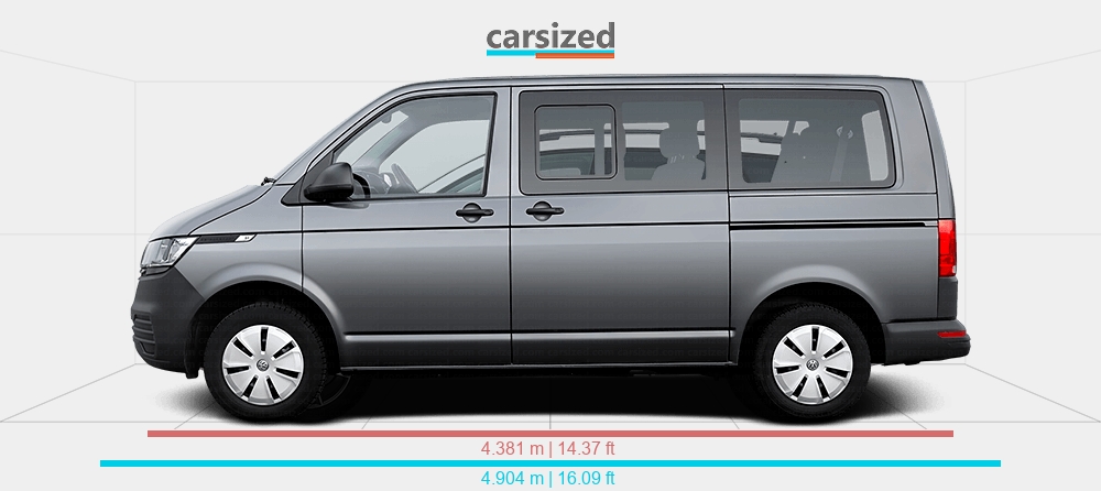 Dimensions: Volkswagen Transporter 2019-2024 vs. Seat Ateca 2016-present