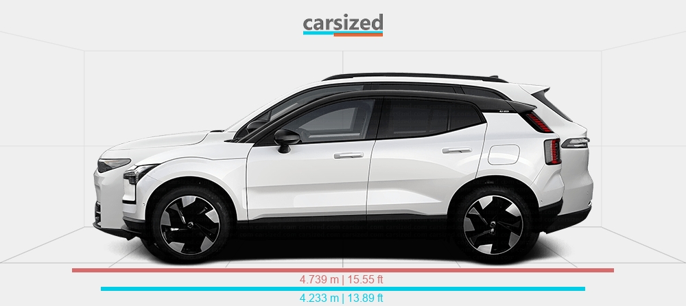 Dimensions: Volvo EX30 2023-present vs. Leapmotor C10 2024-present