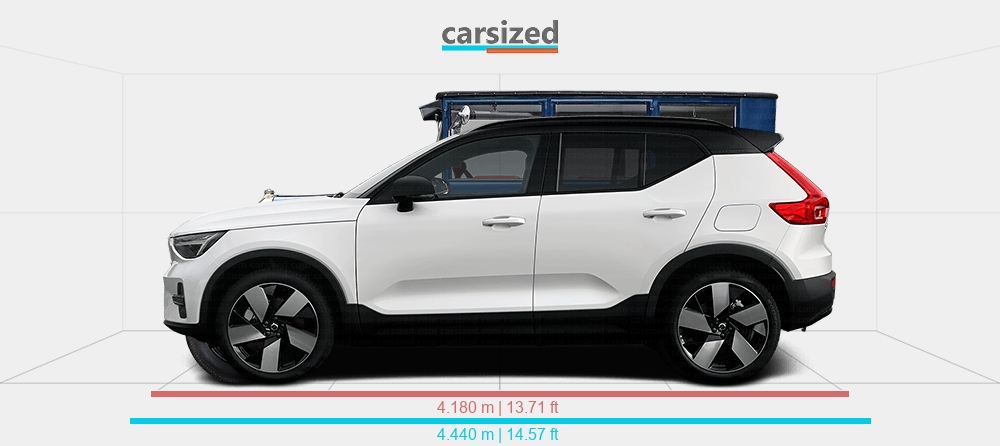 Dimensions: Volvo XC40 2022-present vs. Citroën B14 1926-1928