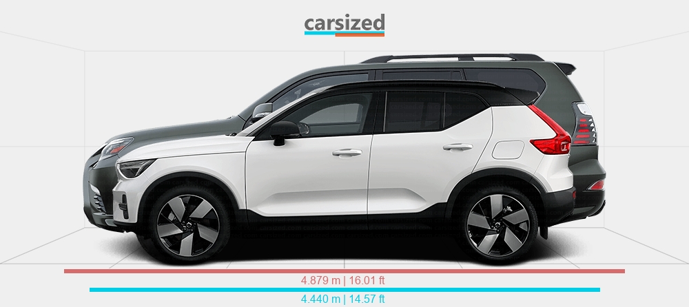 Dimensions: Volvo XC40 2022-present vs. Lexus GX 2019-2022