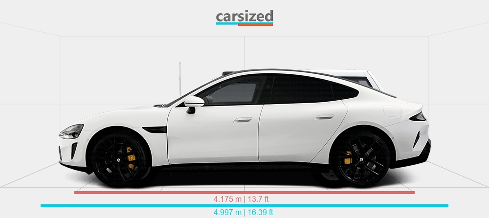Dimensions: Xiaomi SU7 2024-present vs. Toyota Tercel 1982-1988