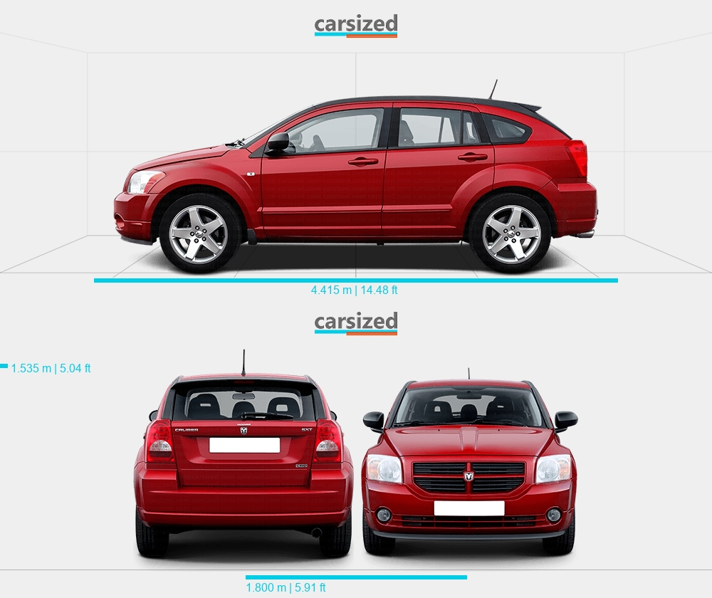 Dodge Caliber 2006-2010 Dimensions Side View