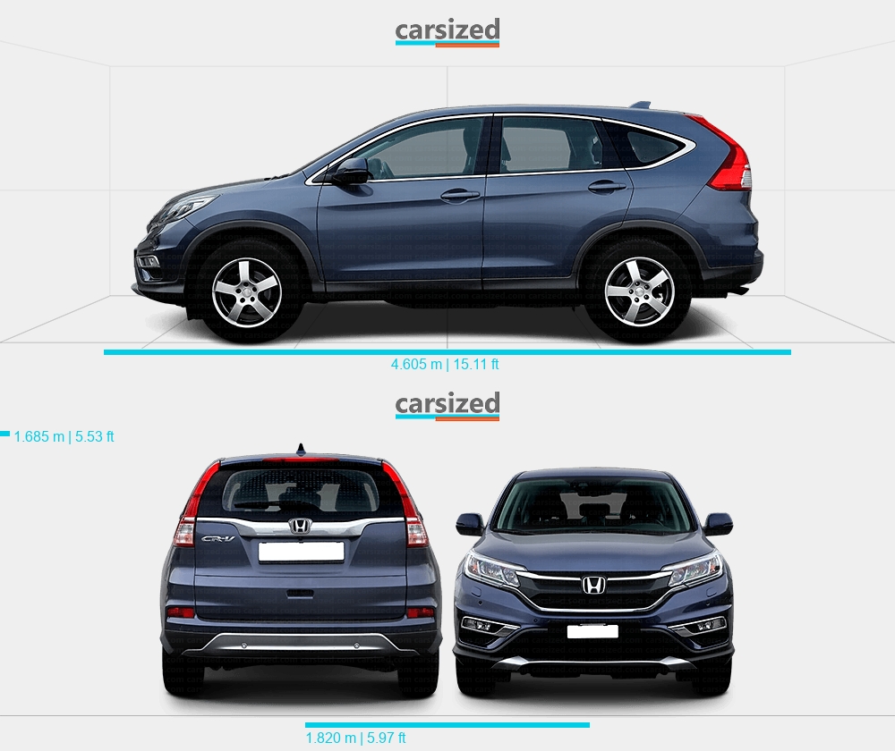 Honda CR-V 2015-2018 Dimensions Side View