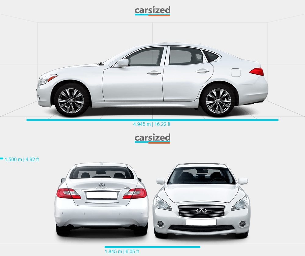 INFINITI M 2009-2019 Dimensions Side View