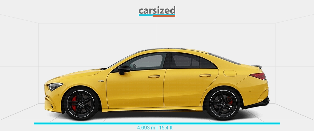 Mercedes-Benz CLA 2019-2023 Dimensions Side View