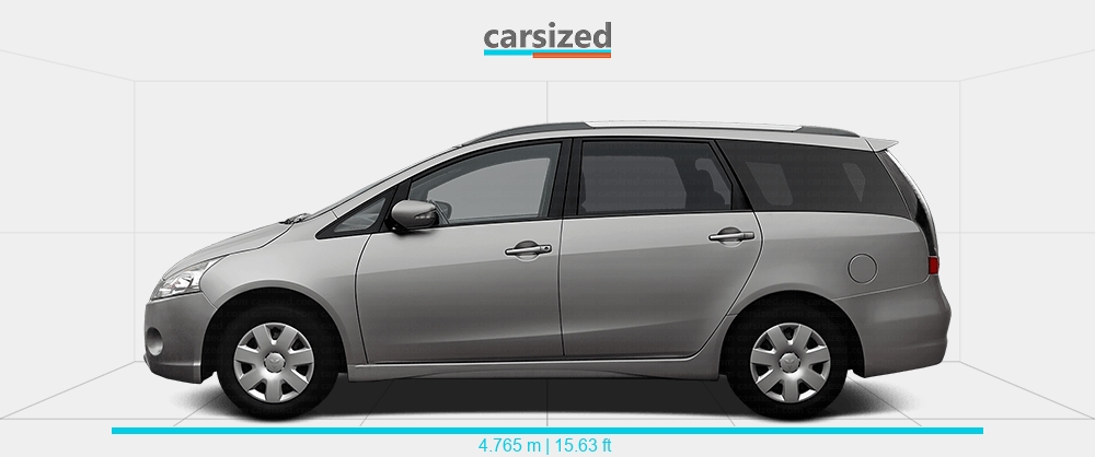 Mitsubishi Grandis 2003-2011 Dimensions Side View
