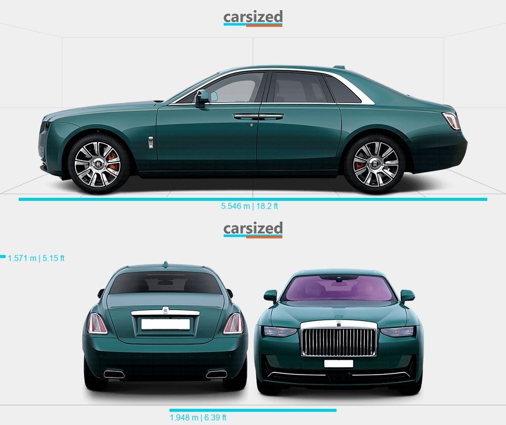 Rolls-Royce Ghost 2025-present Dimensions Side View