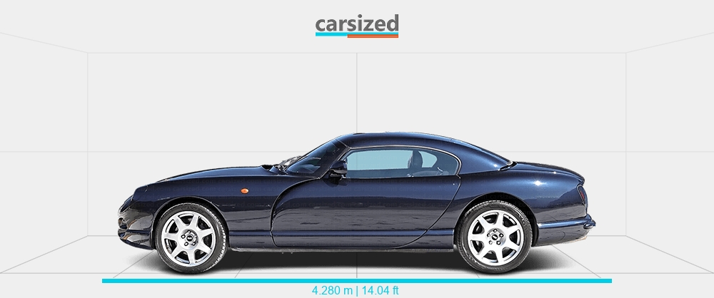 TVR Cerbera 1996-2003 Dimensions Side View