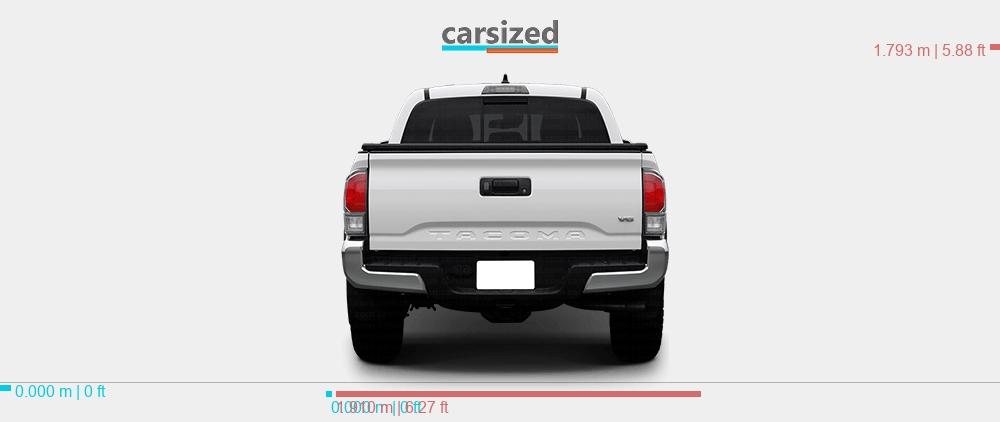 Dimensiones: Toyota 4Runner 2016-presente vs. Toyota Tacoma 2015-presente