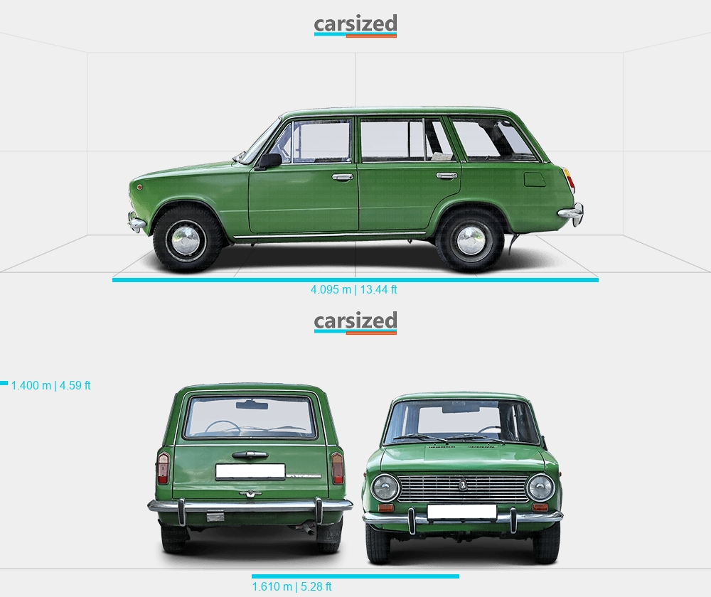 Lada 2102 1971-1988 Dimensiones Vista frontal