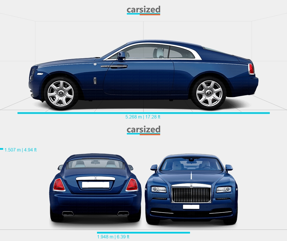 Rolls-Royce Wraith 2013-presente Dimensions Vista lateral