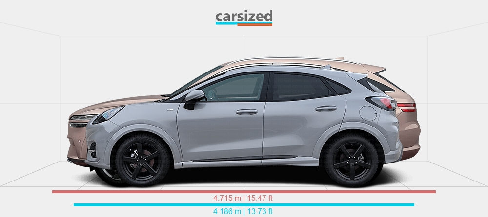 Dimensions: Ford Puma 2019-présent vs. Genesis GV70 2021-présent