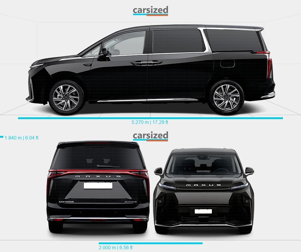 Maxus Mifa 9 2021-presente Dimensioni Retro