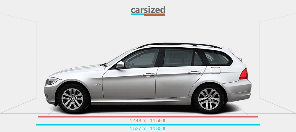 寸法: BMW 3 2004-2013 vs. Mercedes-Benz CLC 2008-2011