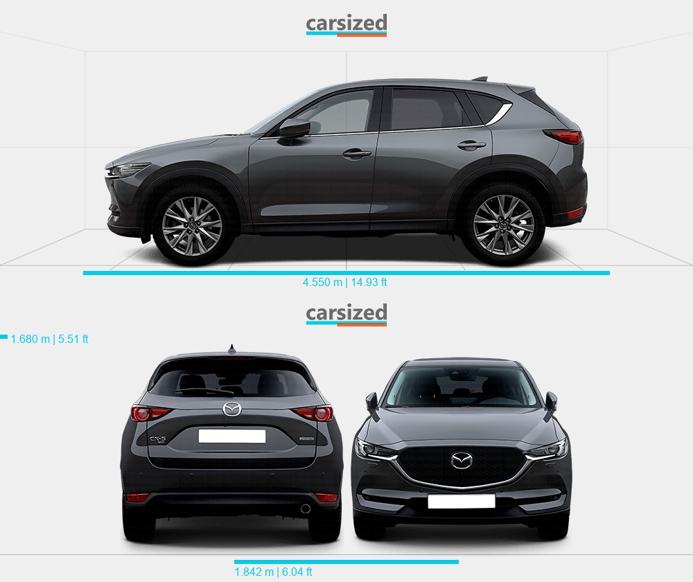 Mazda CX-5 2017-2021 寸法 側面図