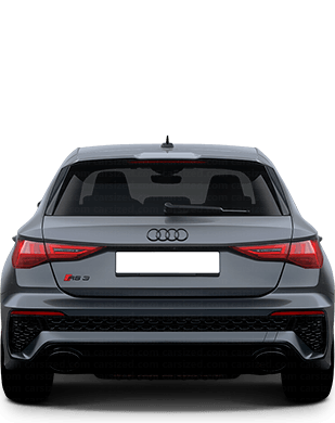 Audi A3 2020-2024 Dimensions Rear View