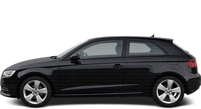 Dimensions: Audi A3 2012-2016 vs. MINI Cooper 2023-present