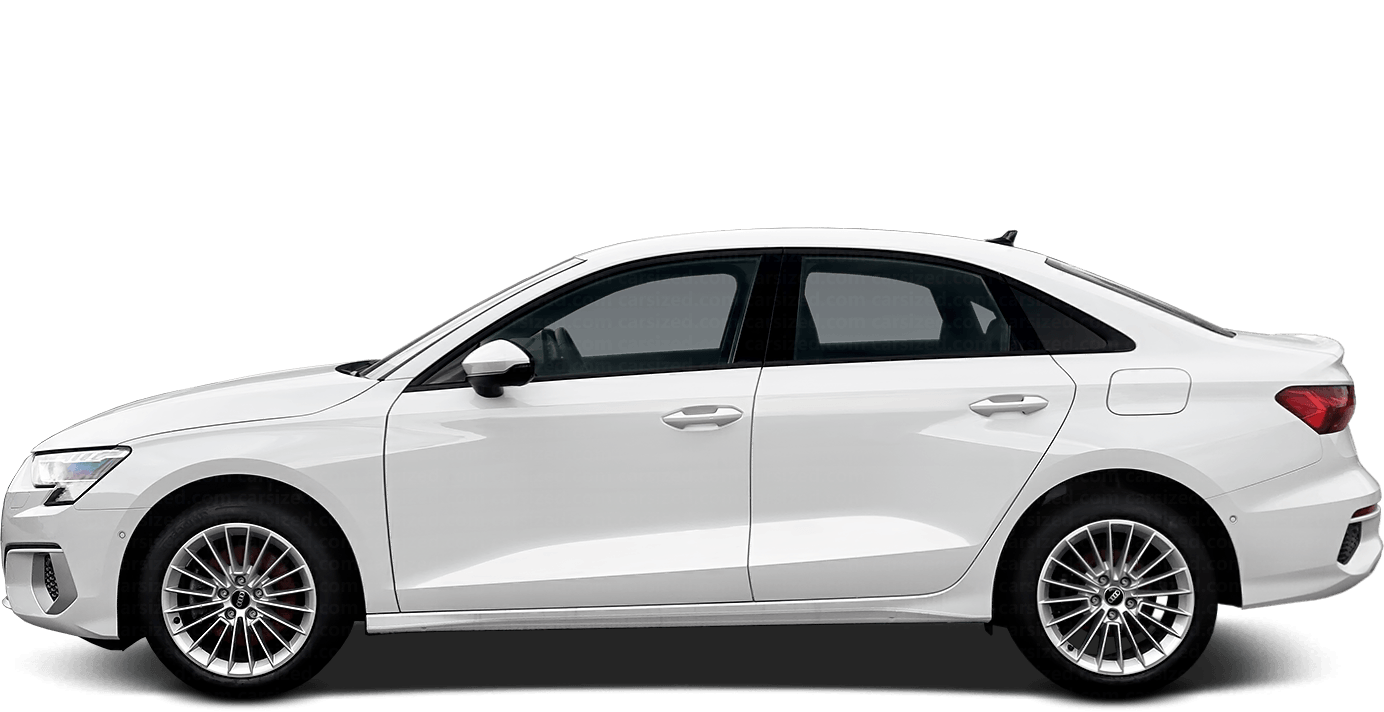 Dimensions: Audi A3 2020-2024 vs. Ford Fairlane 500 Skyliner 1957-1959