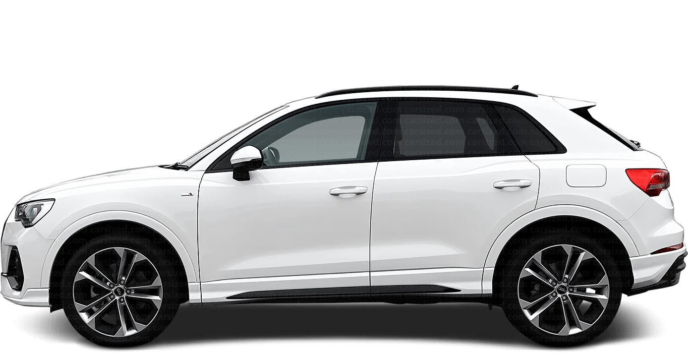 Dimensions: Audi Q3 2018-present vs. Volkswagen Tiguan 2020-2024