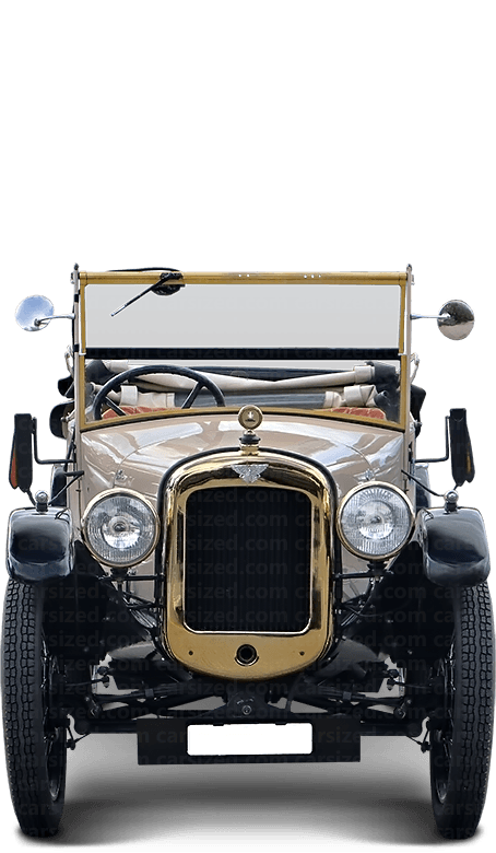 Austin 7 1922-1931 Dimensiones Vista frontal