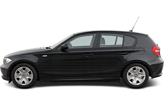 BMW 1-Series 2004-2013 Dimensions Side View