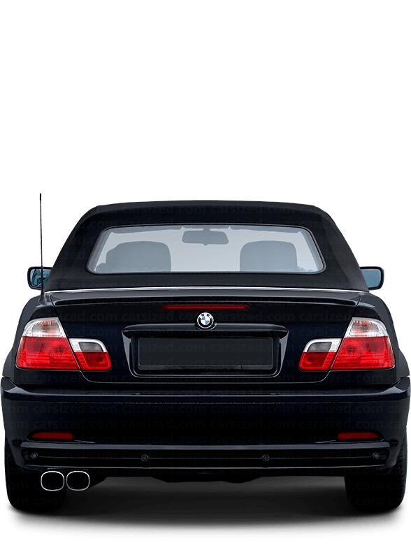 BMW 3-Series 1997-2000 Dimensions Rear View