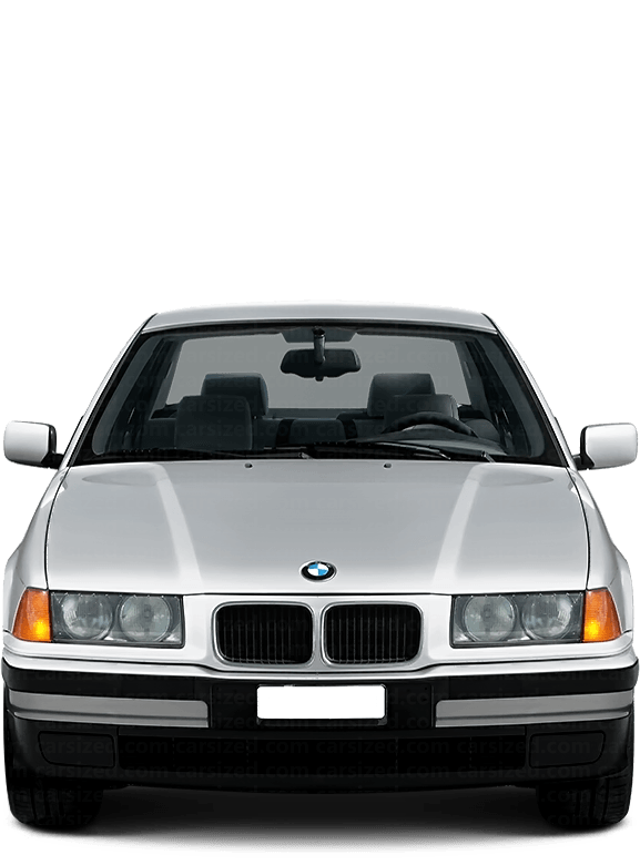 Dimensions: Porsche Taycan 2024-present vs. BMW 3-Series 1990-2000